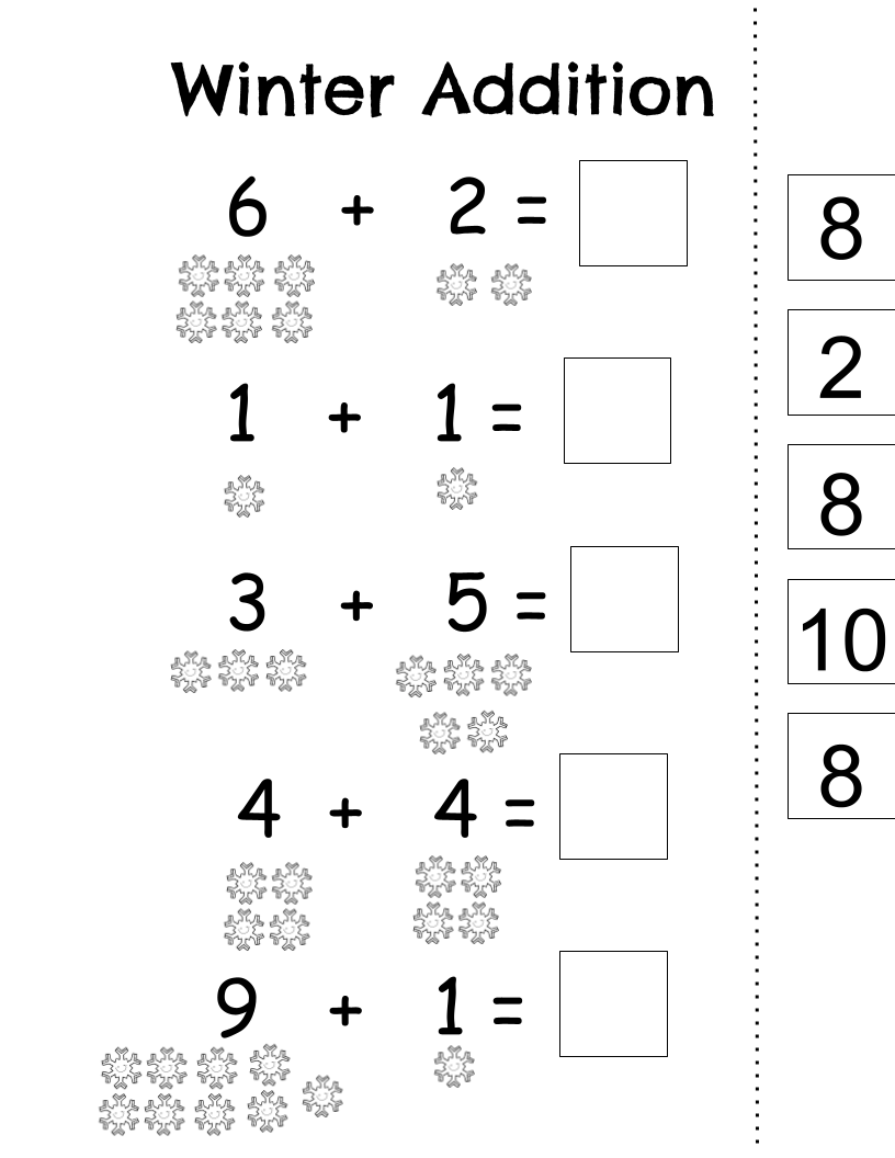 Winter Addition within 5 & 10 (Copy) – Lotus Learning