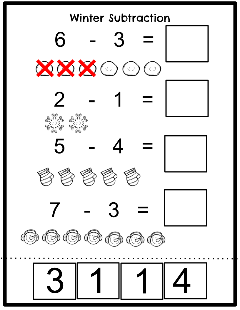 Winter Subtraction (Copy) – Lotus Learning