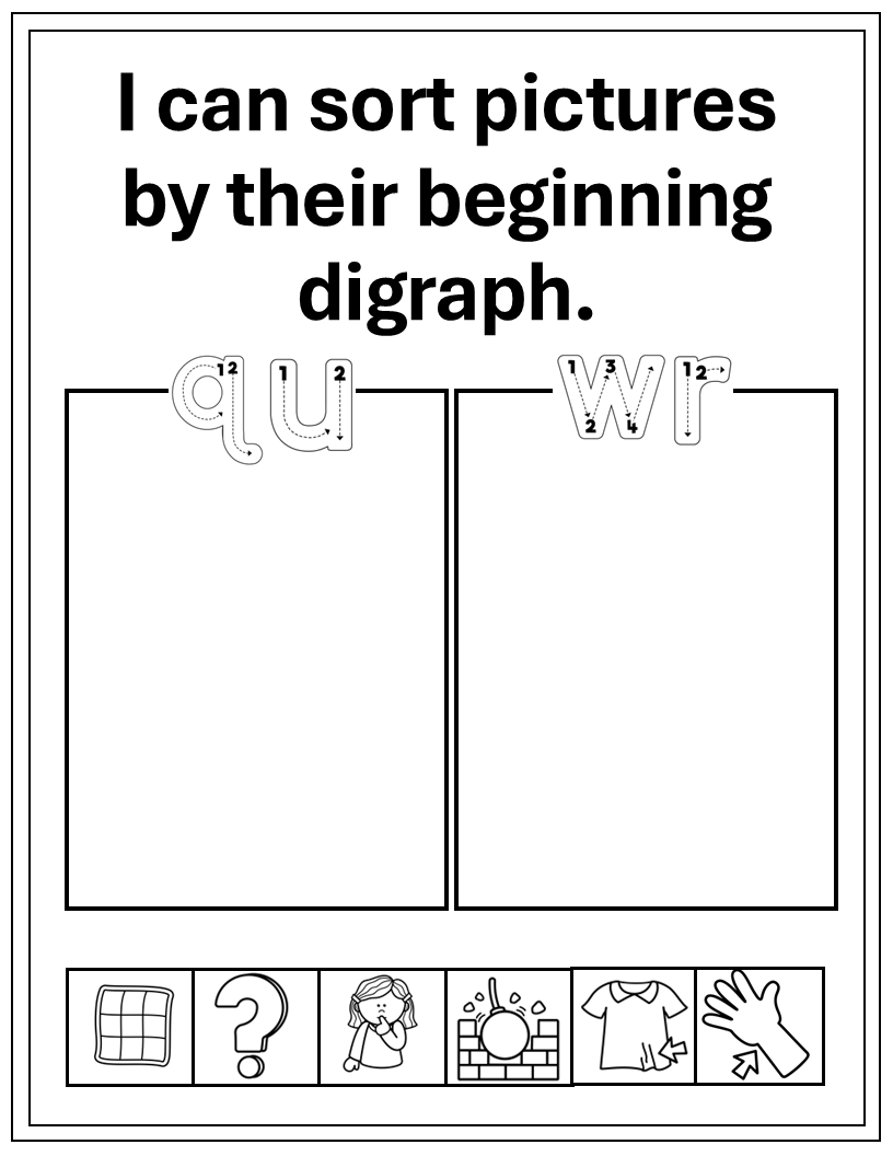 Digraph Sorting - Cut & Paste – Lotus Learning
