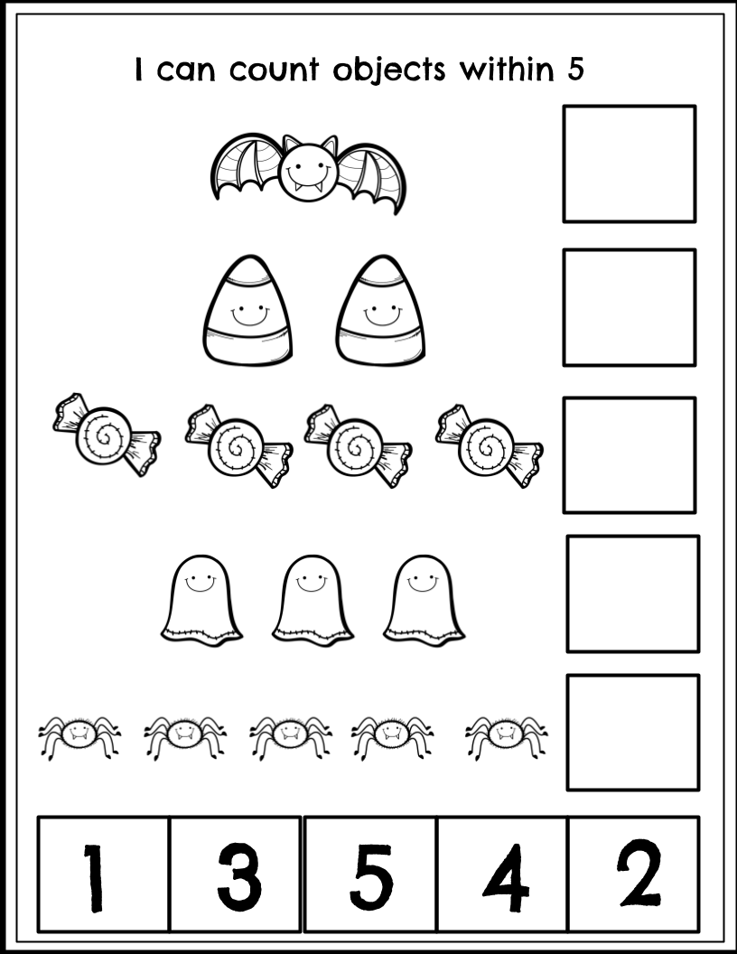 Halloween Counting 1-10 Cut & Paste (Copy) – Lotus Learning