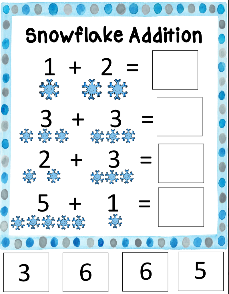 Snowflake Addition – Lotus Learning