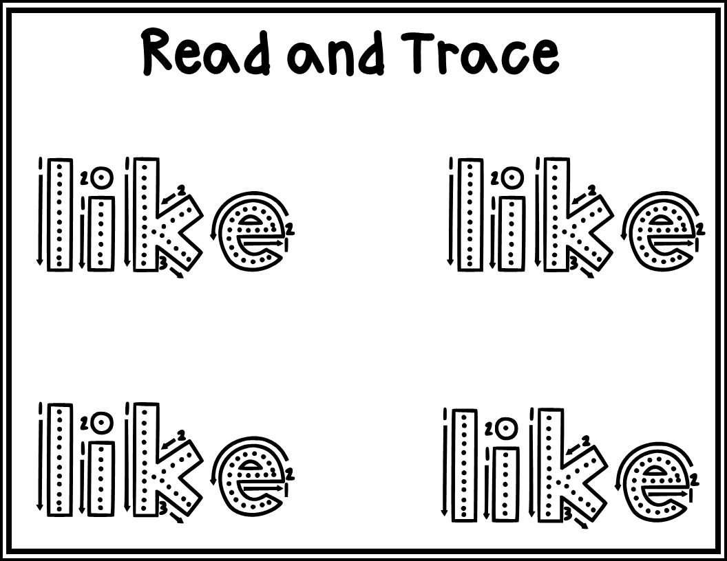 Sight Word Tracing (Copy) – Lotus Learning