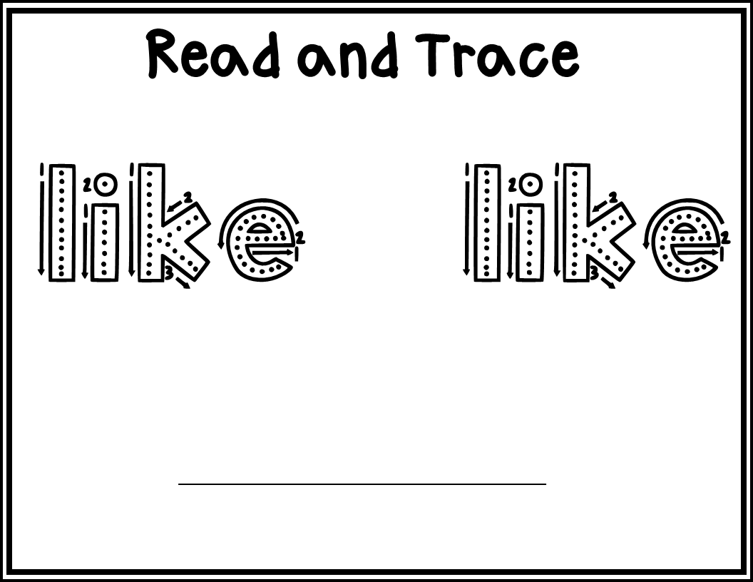Sight Word Tracing – Lotus Learning